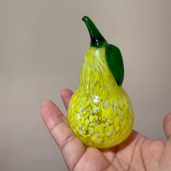 Murano | Art | Vintage Italian Murano Glass Yellow Spotted Pear ...